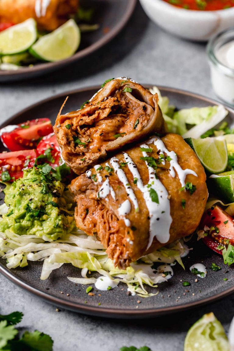 Homemade Chicken Chimichangas - Cooking Classy