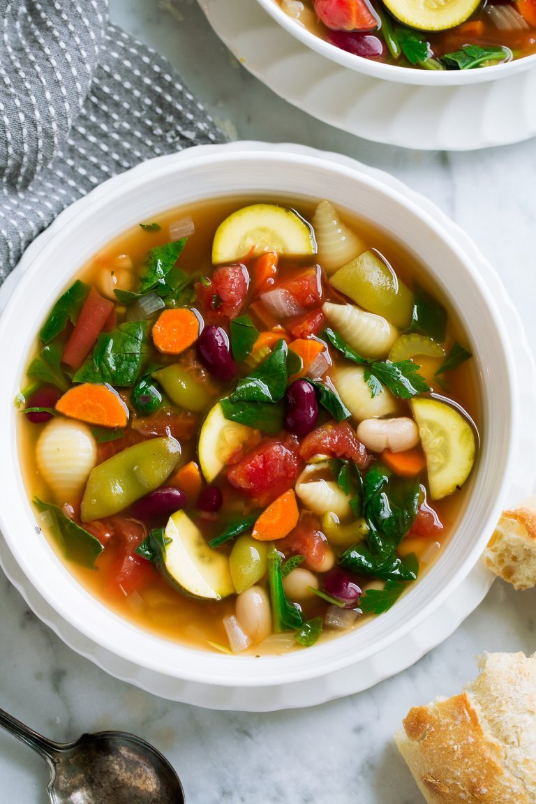 Minestrone Soup (Slow Cooker or Stovetop Method) - Cooking Classy