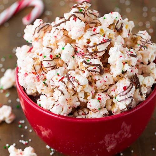 Peppermint Bark Popcorn - Cooking Classy
