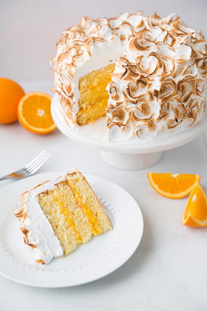 Orange Chiffon Cake with Orange Filling and Meringue - Cooking Classy