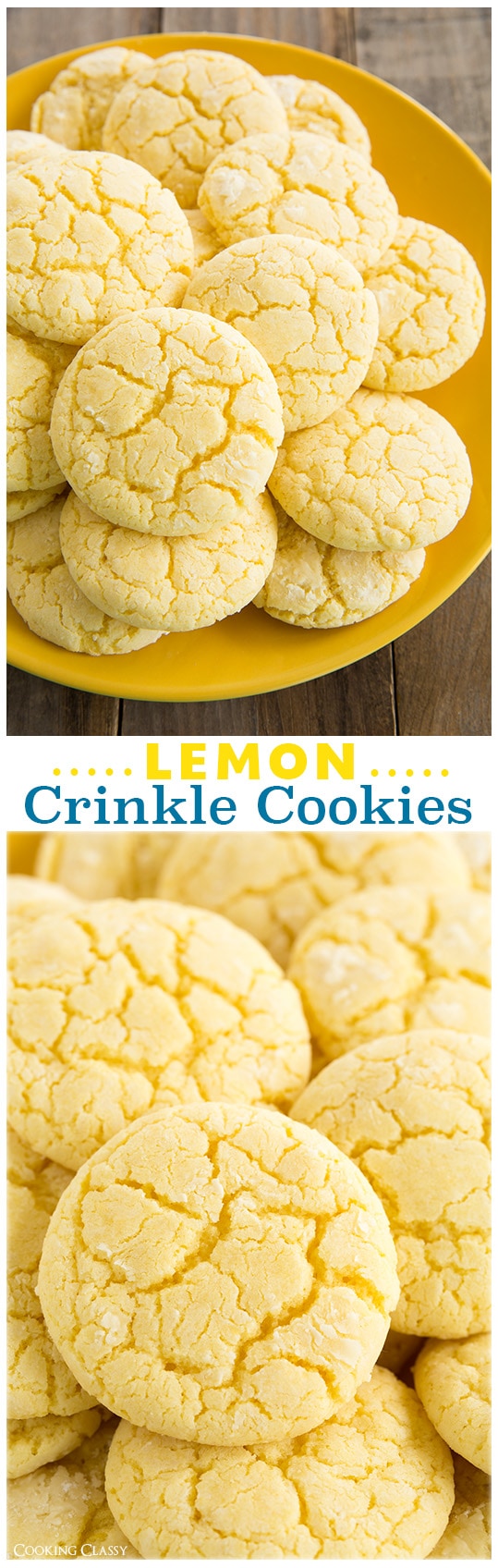 Lemon Crinkle Cookies - Cooking Classy