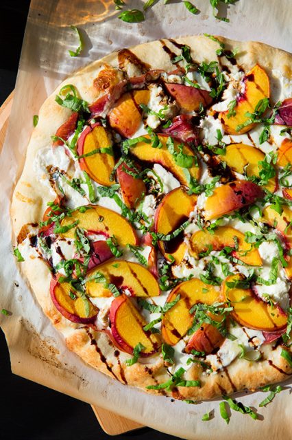 Peach & Prosciutto Pizza with Balsamic Reduction - Cooking Classy