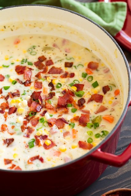 Creamy Ham Potato and Corn Chowder - Cooking Classy