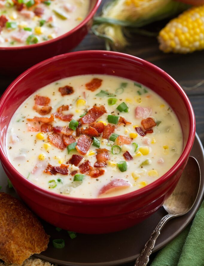 Creamy Chicken and Corn Chowder - Cooking Classy