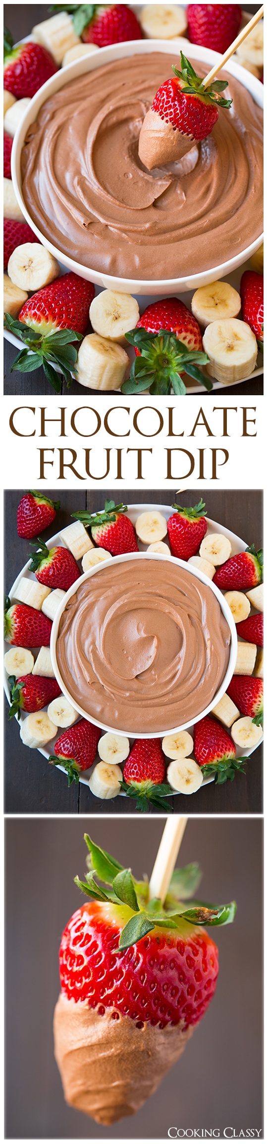 Easy Chocolate Fruit Dip - Cooking Classy