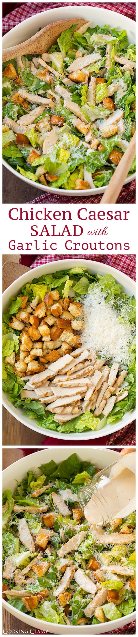 Chicken Caesar Salad {Homemade Dressing} - Cooking Classy