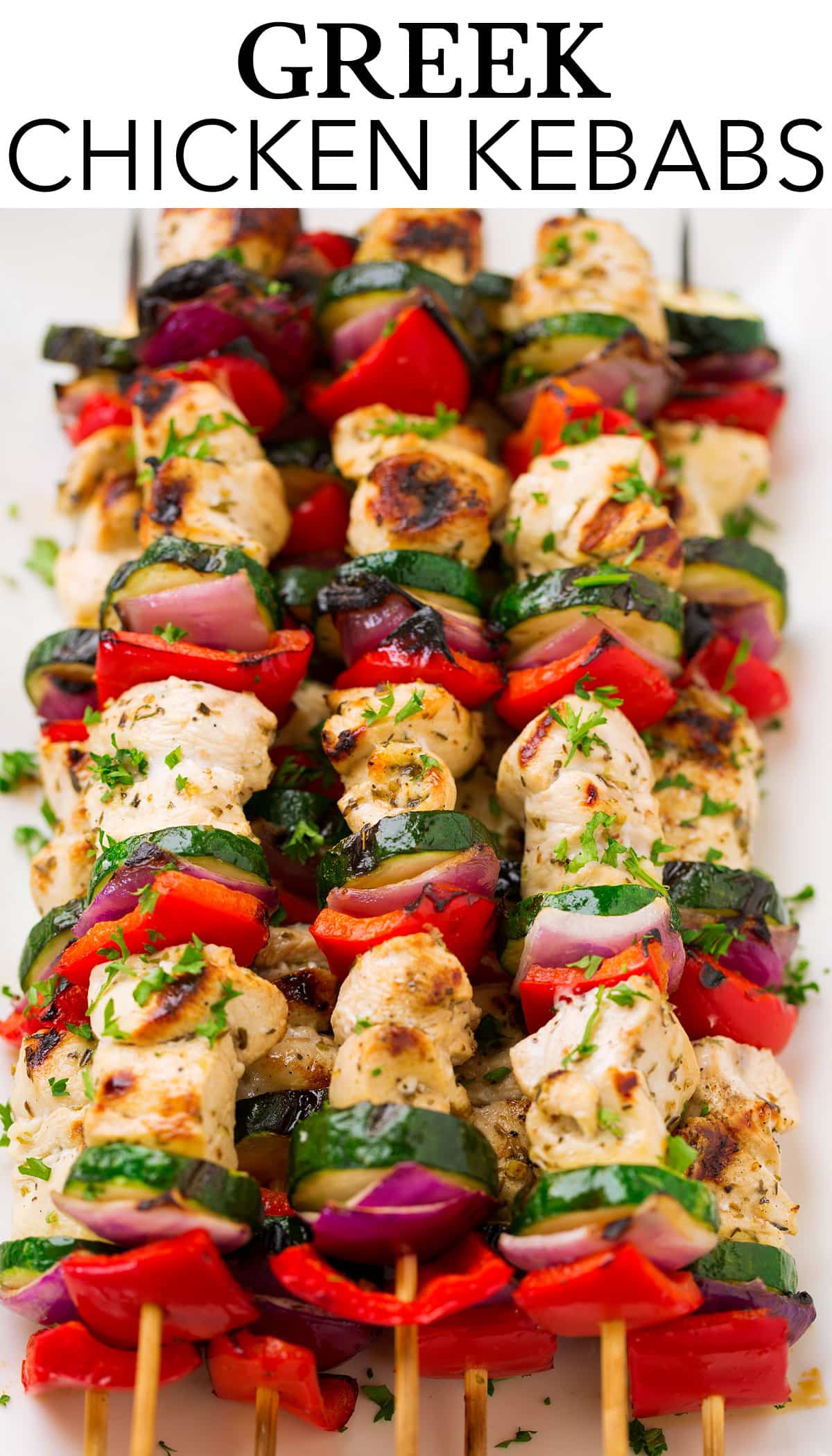 Greek Chicken Kebabs - Cooking Classy