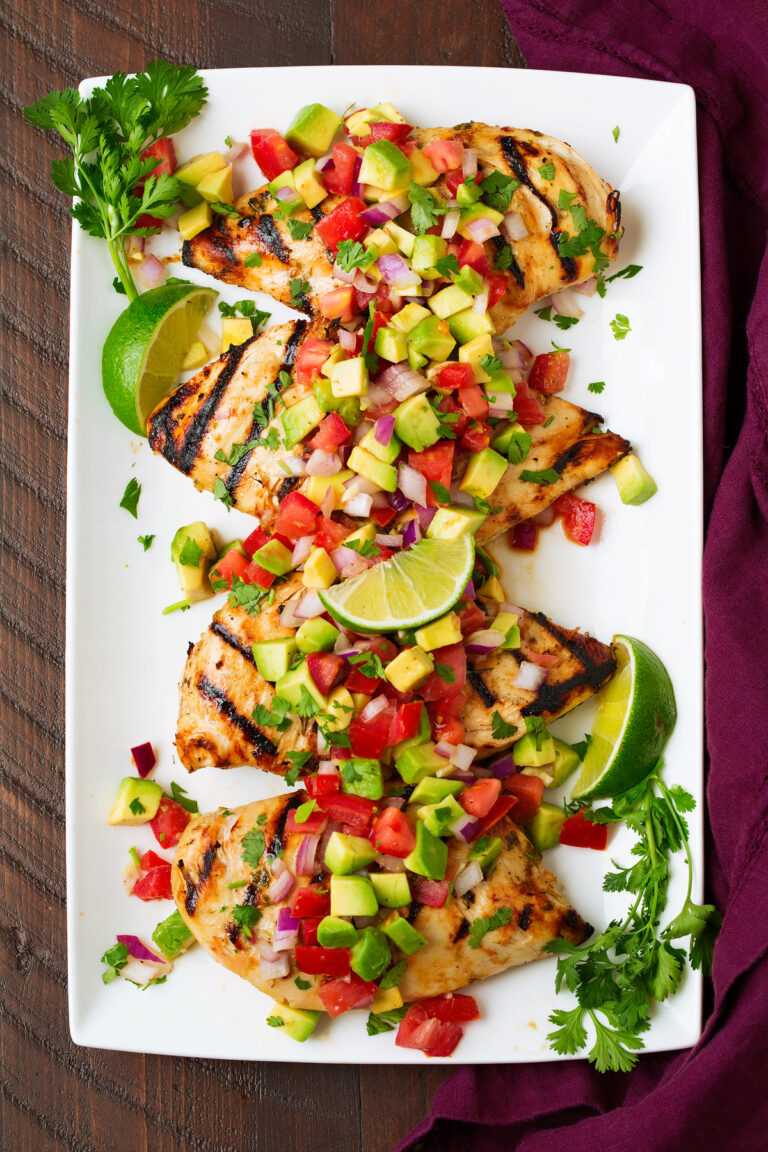 Cilantro-Lime Chicken with Avocado Salsa - Cooking Classy