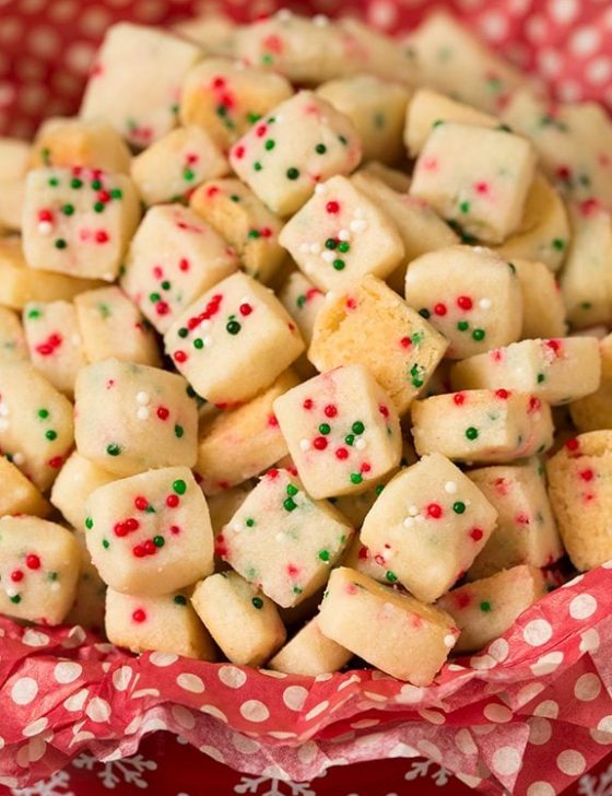 Red Velvet Shortbread Cookies {Dipped in White Chocolate} - Cooking Classy