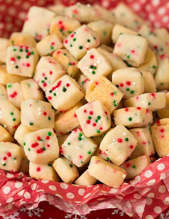 5 Ingredient Shortbread Bites with Funfetti! - Cooking Classy