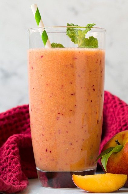 Healthy Peach Smoothie {+ Mango and Strawberry} - Cooking Classy
