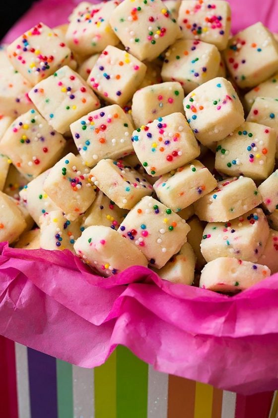 5 Ingredient Shortbread Bites with Funfetti! - Cooking Classy