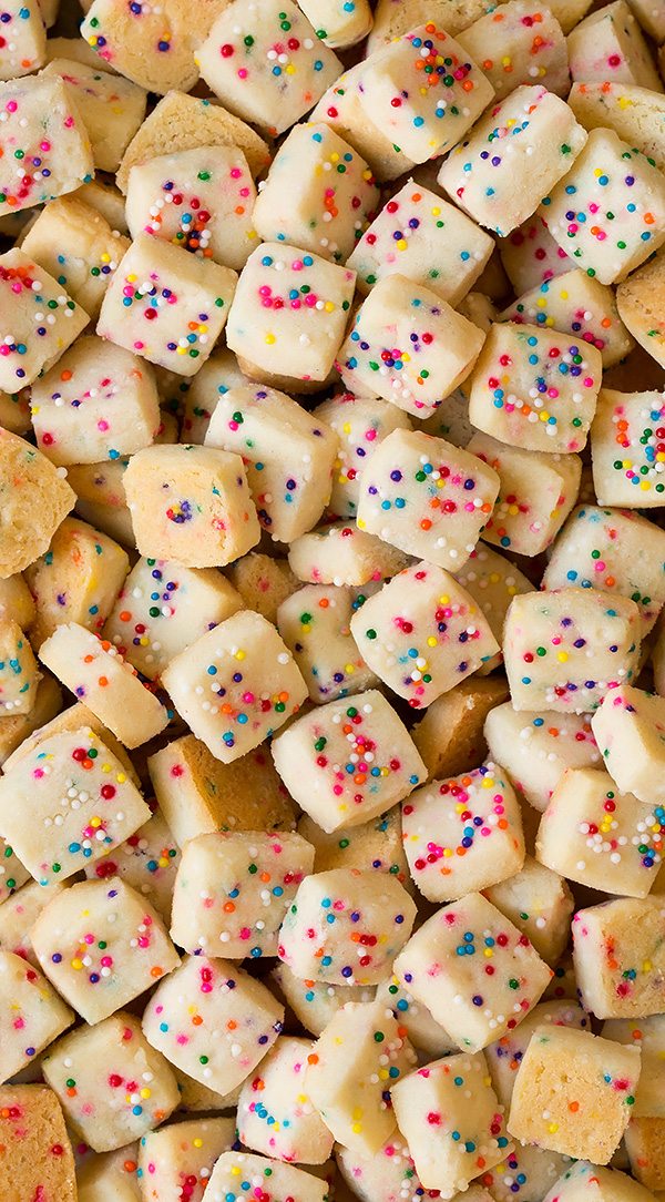5 Ingredient Shortbread Bites with Funfetti! - Cooking Classy