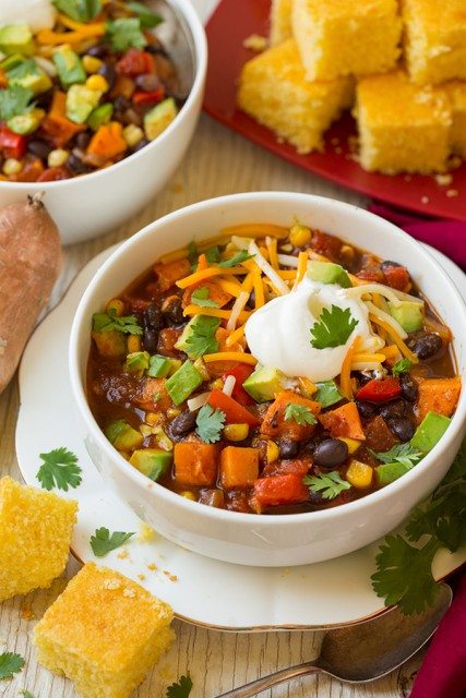 Roasted Sweet Potato Chili (with Black Beans) - Cooking Classy Roasted Sweet Potato Chili (with Black Beans) - Cooking Classy