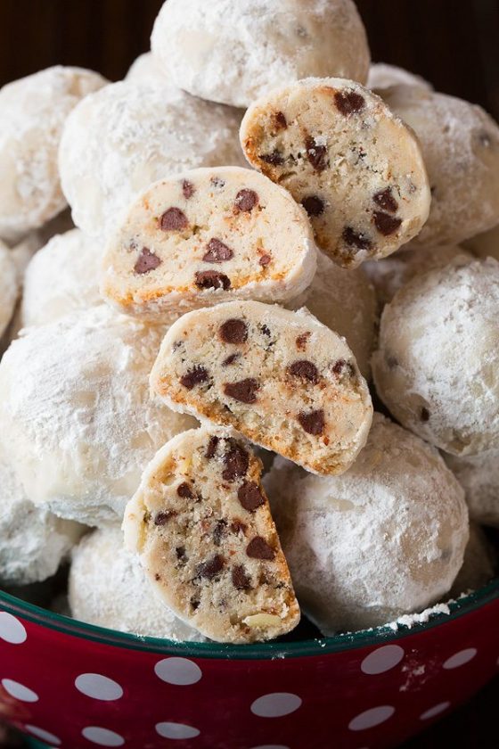 Chocolate Chip Snowball Cookies - Cooking Classy
