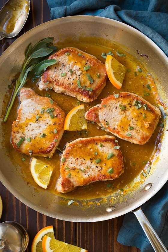 Orange-Sage Pork Chops - Cooking Classy