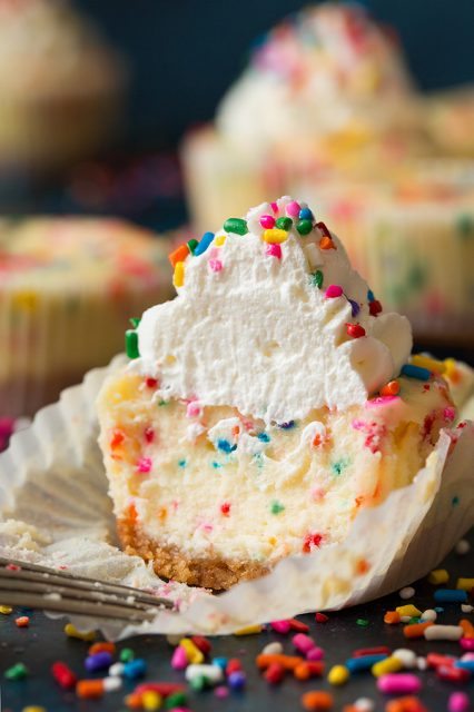 Funfetti Mini Cheesecakes - Cooking Classy