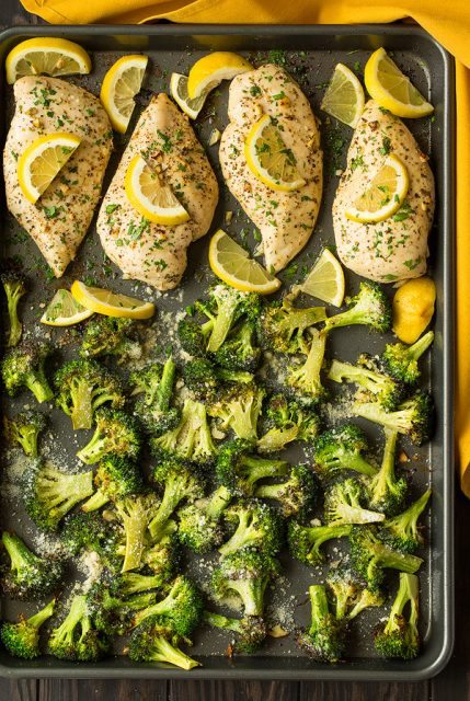 Lemon Chicken and Parmesan Roasted Broccoli - Cooking Classy