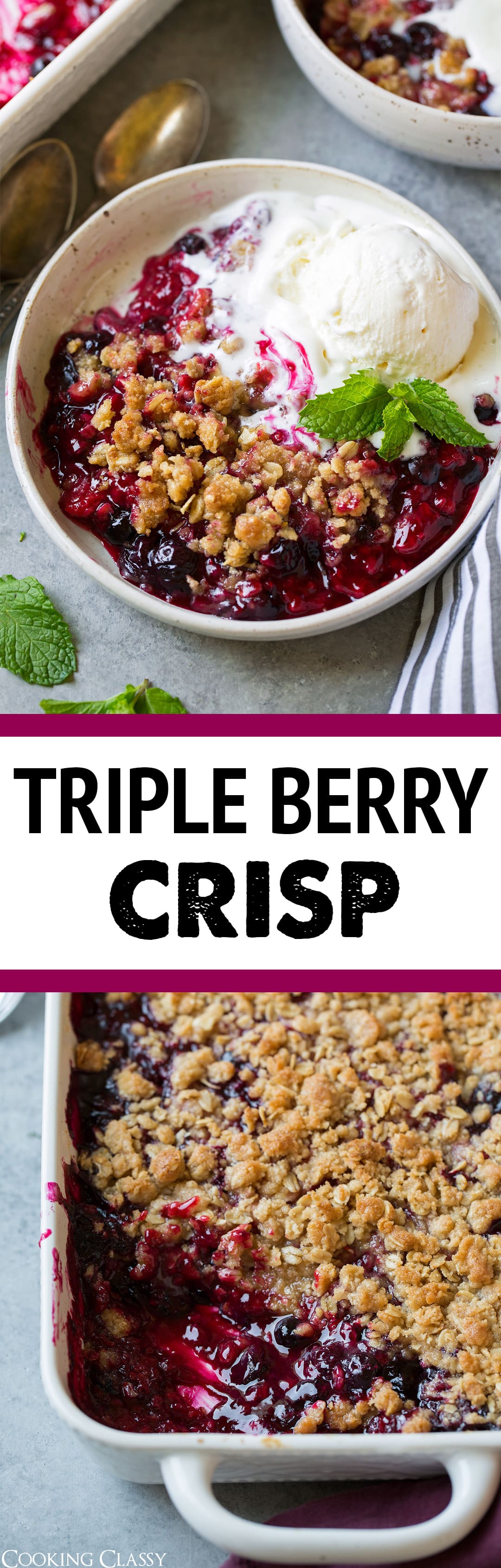 Triple Berry Crisp - Cooking Classy