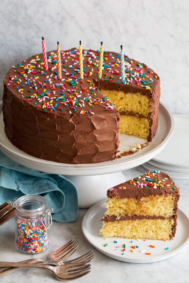 Easy Yellow Cake (+ Chocolate Buttercream Frosting!) - Cooking Classy