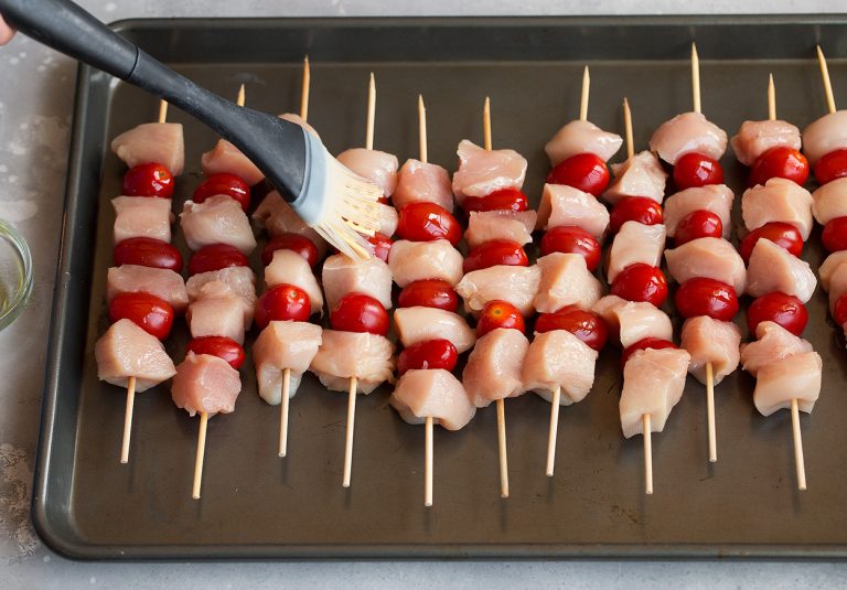 Chicken Caprese Skewers (with Homemade Pesto!) - Cooking Classy