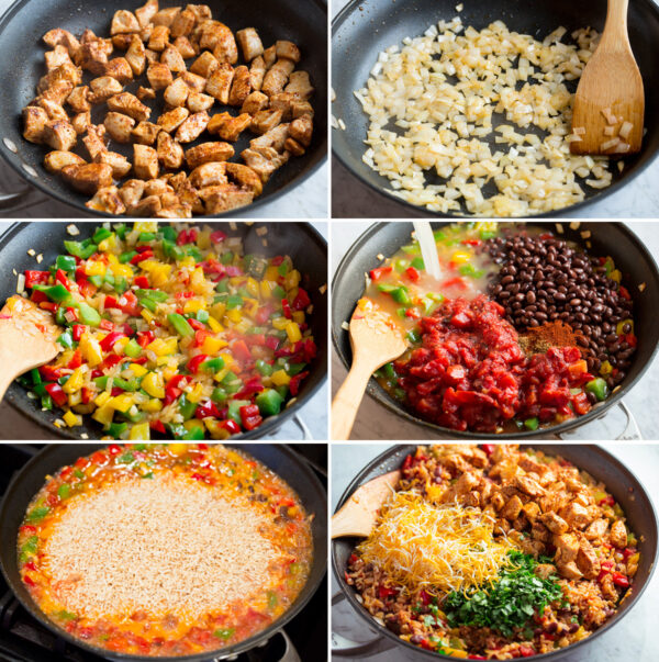 Chicken Fajita Rice Bowl (One Pan) - Cooking Classy