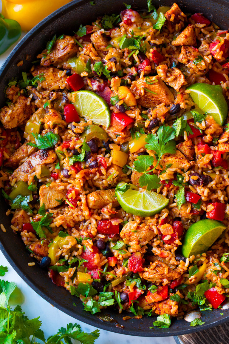Chicken Fajita Rice Bowl (One Pan) - Cooking Classy