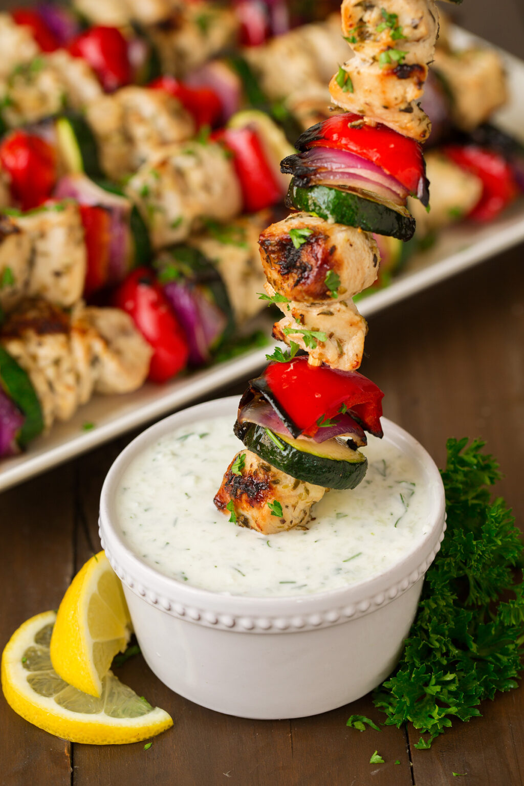 Greek Chicken Kebabs - Cooking Classy