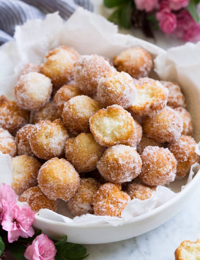 Cinnamon Sugar Mini Donuts - Cooking Classy