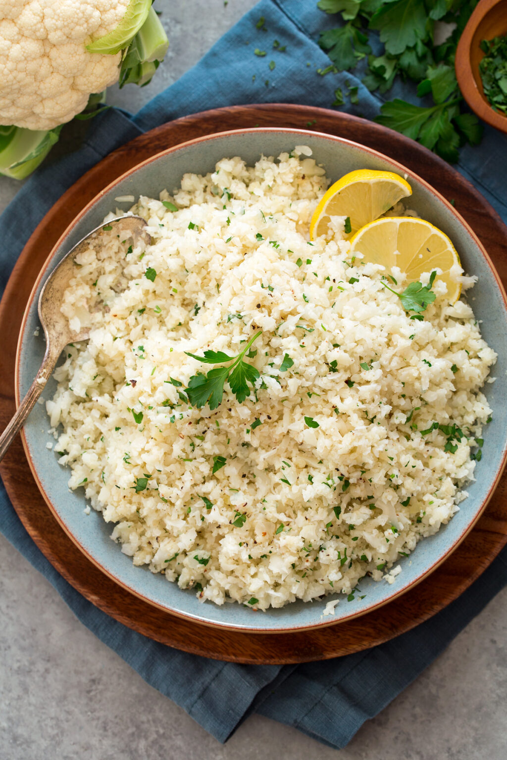 Cauliflower Rice {with Garlic and Parmesan} - Cooking Classy