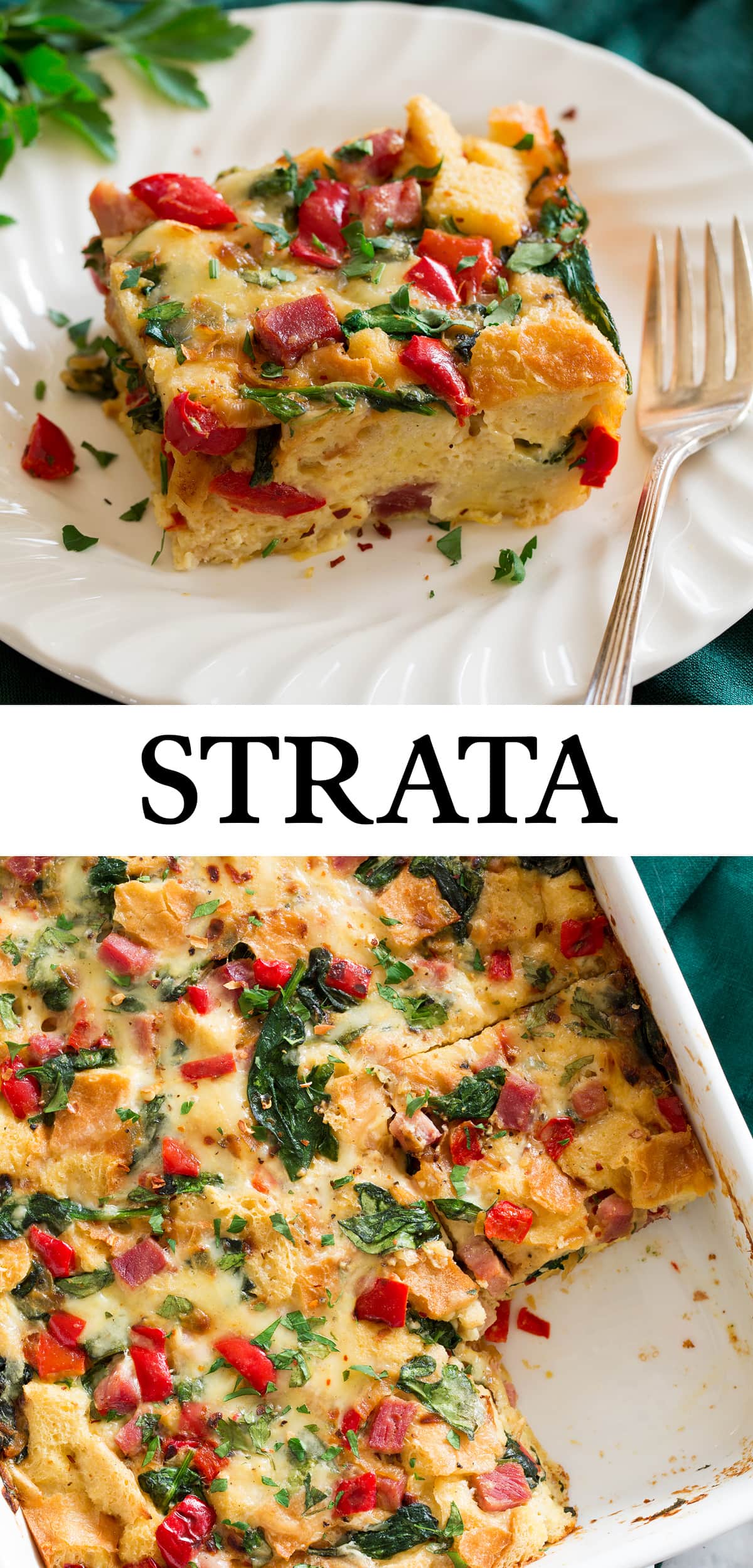 Strata Recipe {with Ham and Cheese} - Cooking Classy
