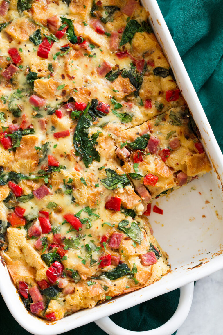 Strata Recipe {with Ham and Cheese} - Cooking Classy