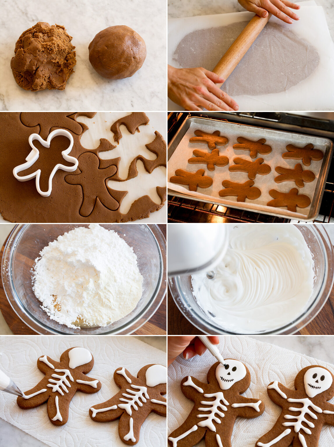 Skeleton Gingerbread Cookies - Cooking Classy