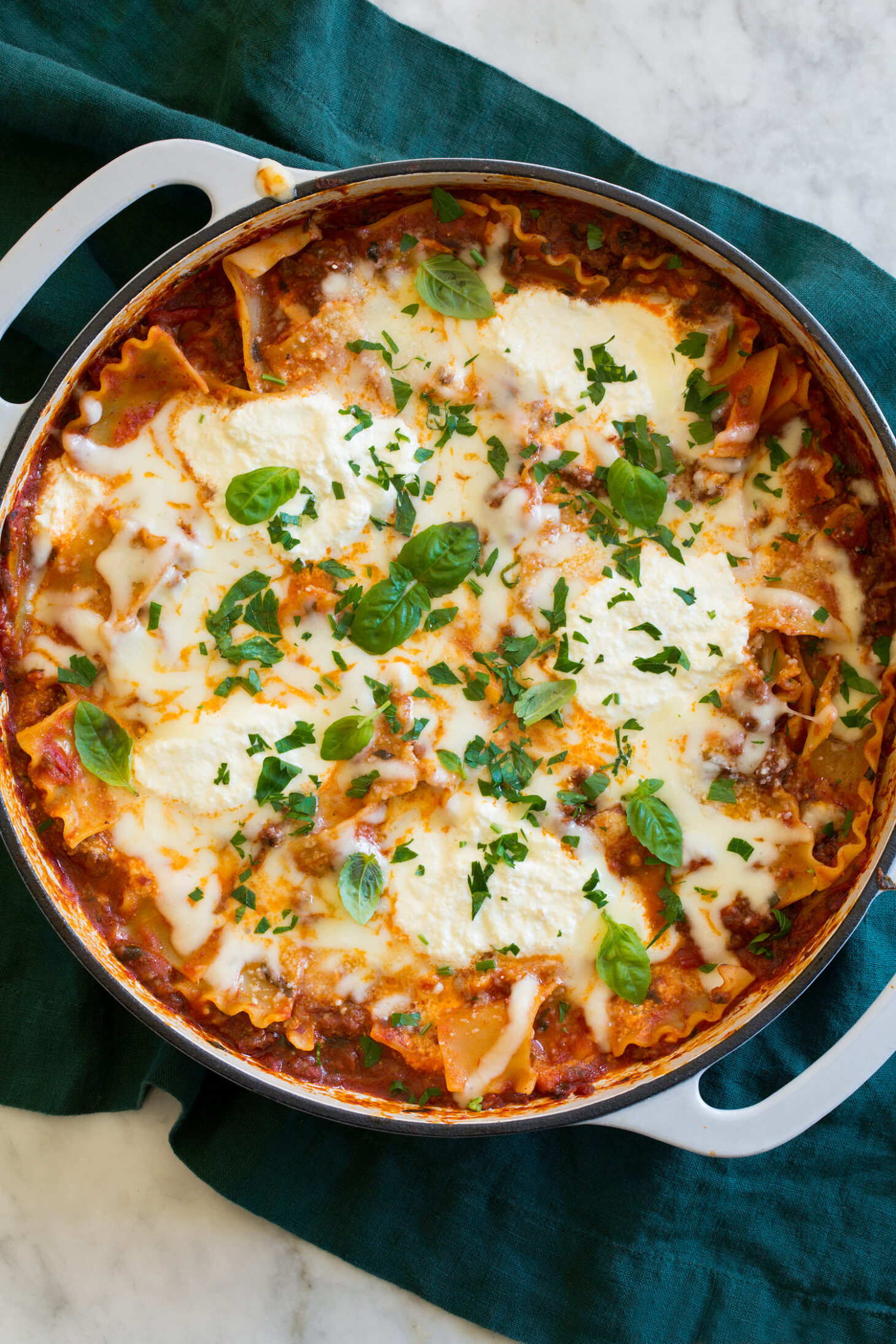 One Pot Skillet Lasagna Recipe - Cooking Classy