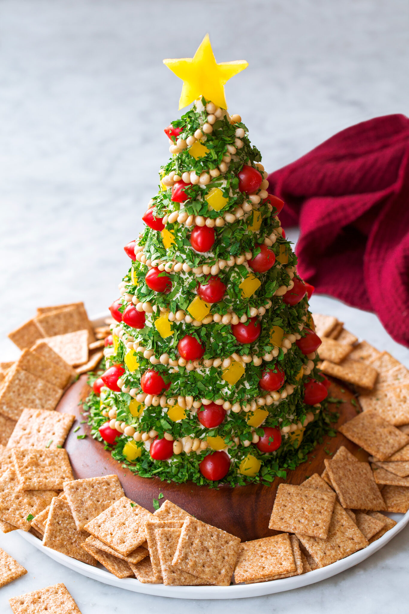 Christmas Tree Cheese Ball - Cooking Classy