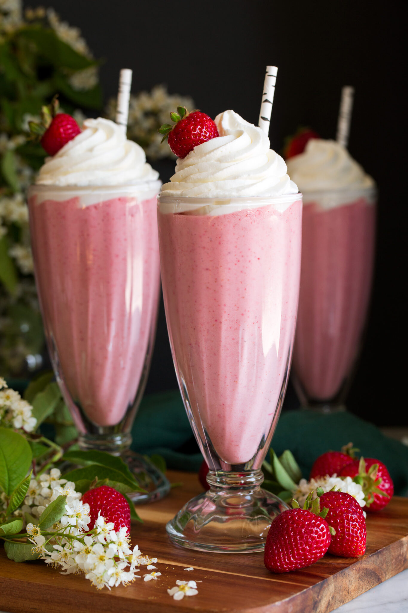 Strawberry Milkshake - Cooking Classy