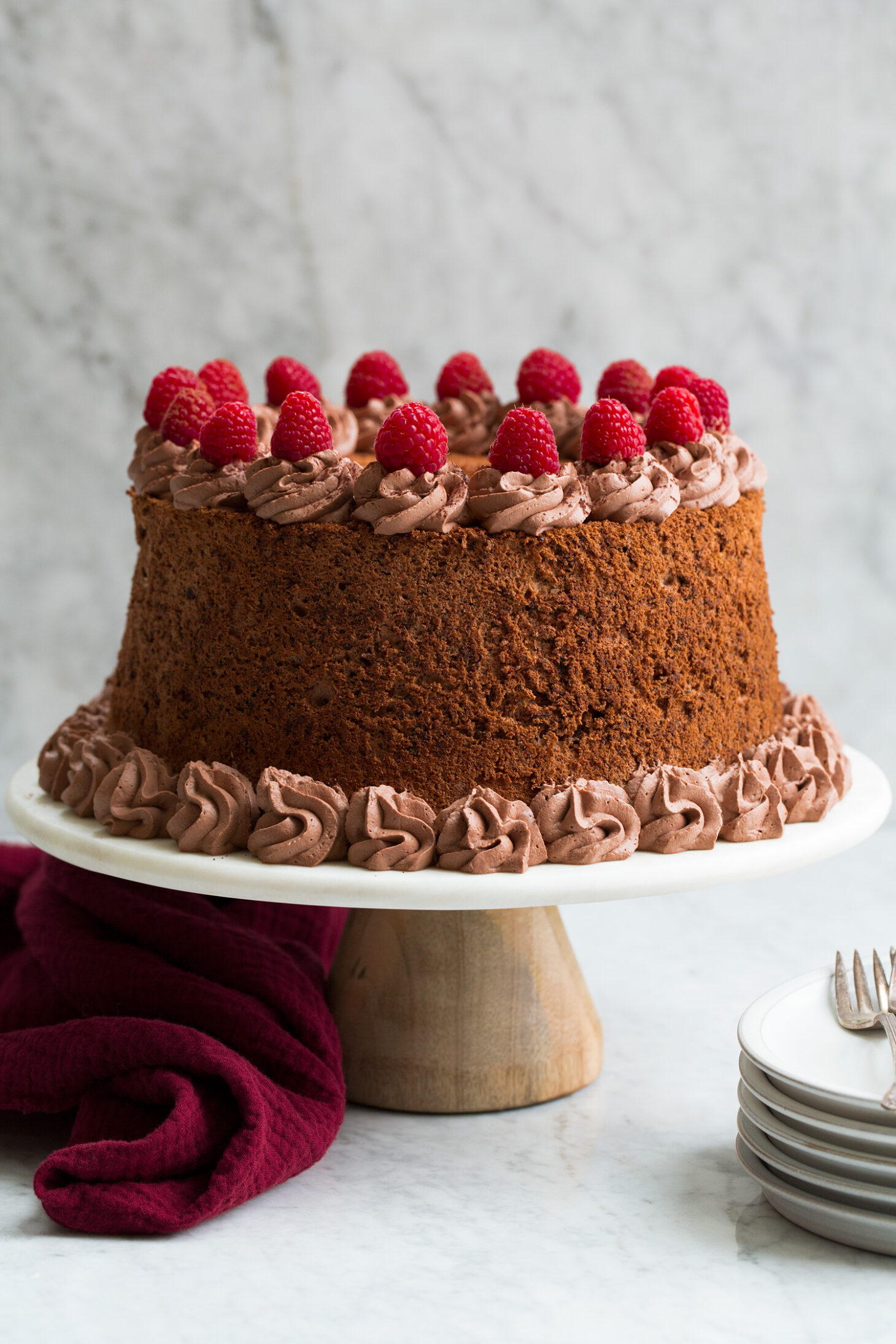 Chocolate Angel Food Cake - Cooking Classy